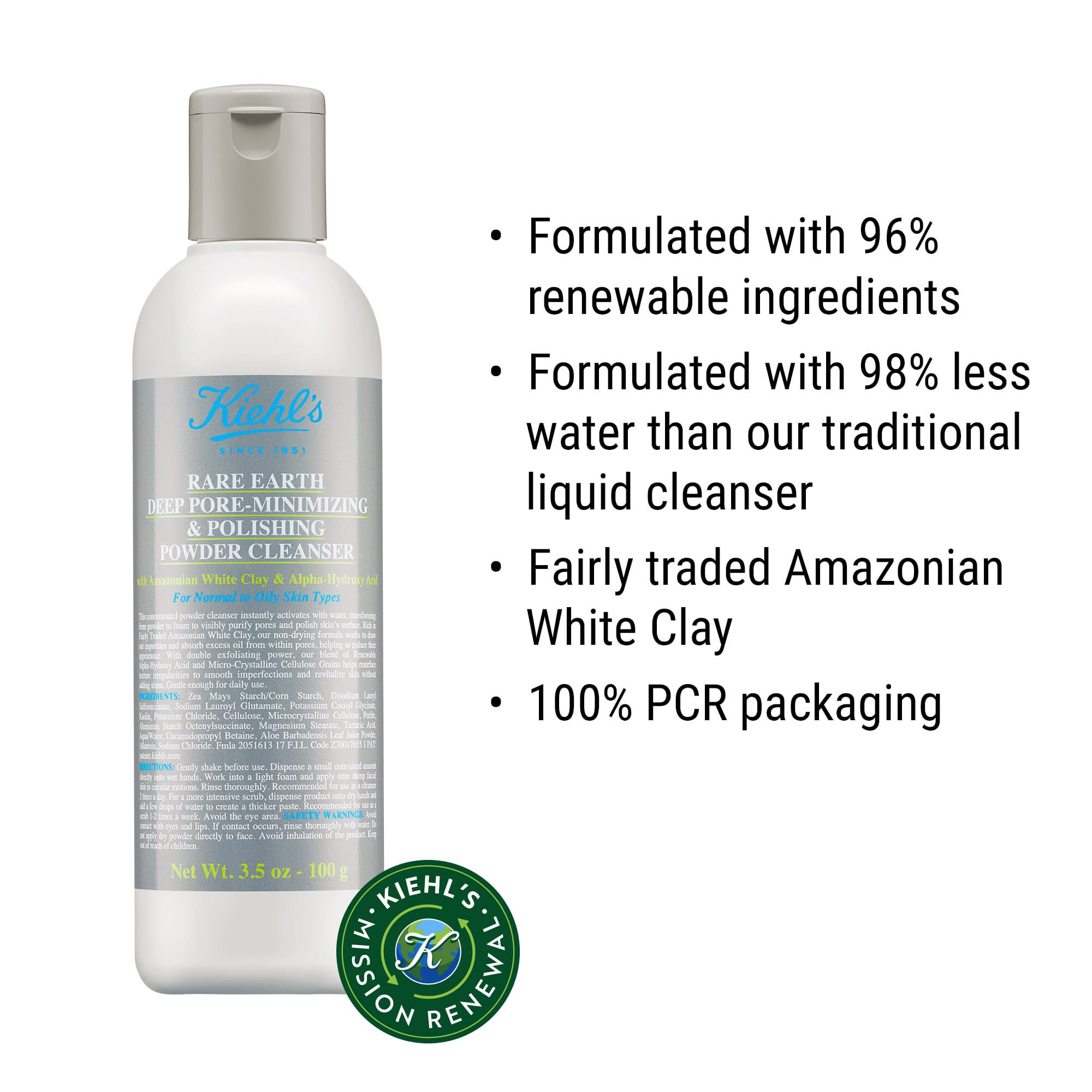 RARE EARTH DEEP PORE-MINIMIZING & POLISHING POWDER CLEANSER - Kiehl’s